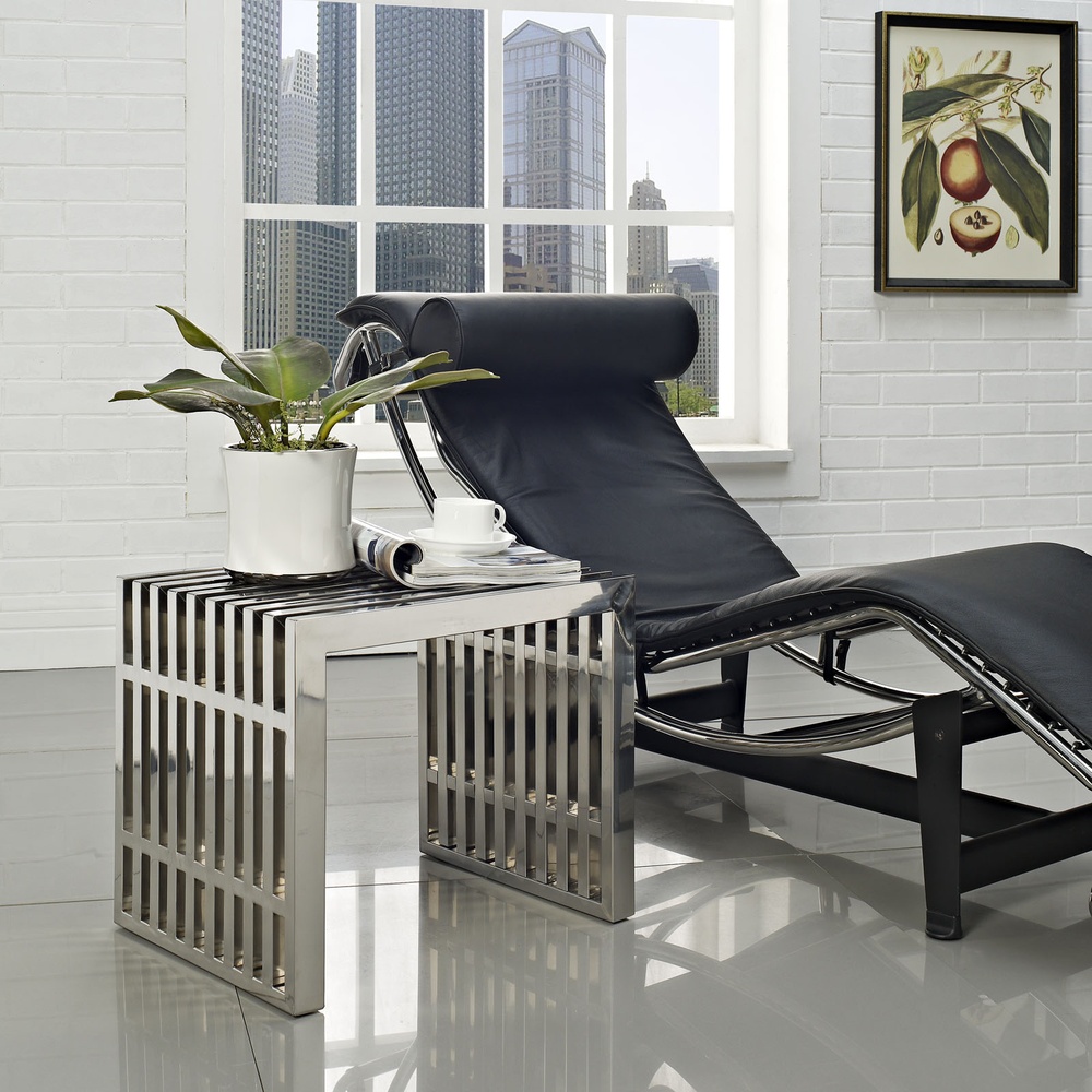 Gridiron Small Stainless Steel Bench - Modern In Designs
