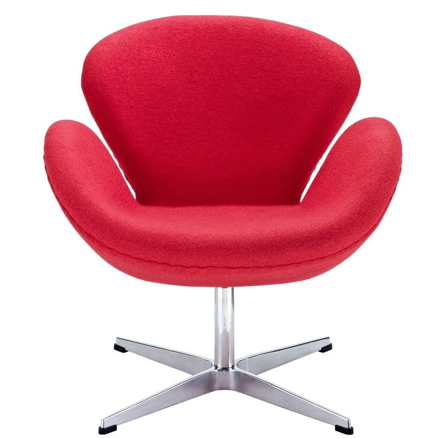 Jacobsen Swan Chair Wool Red