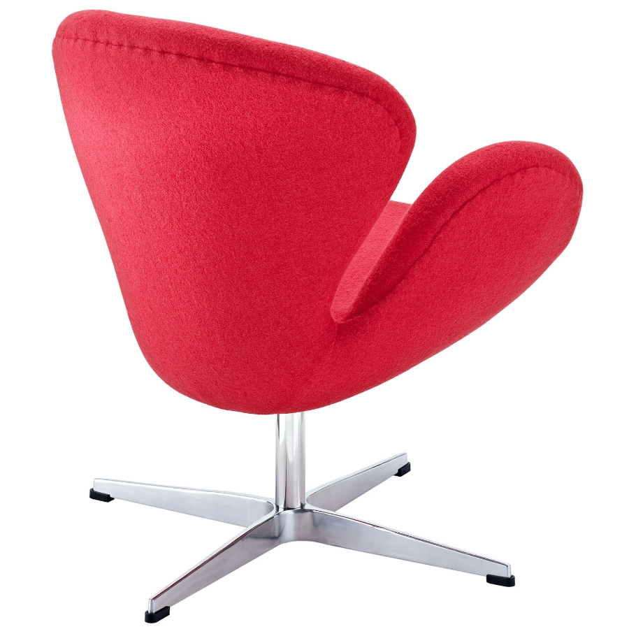 Jacobsen Swan Chair Wool Red
