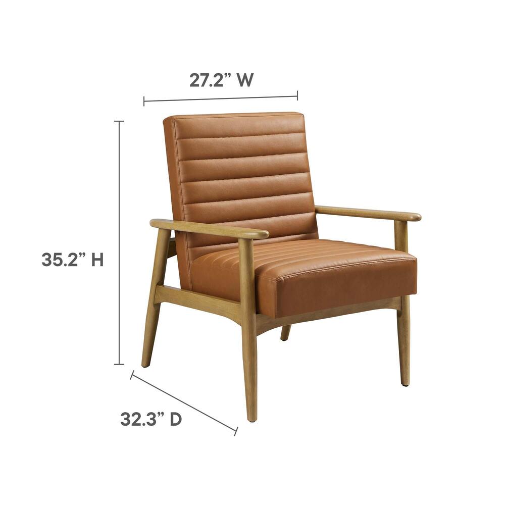 Jensen Vegan Leather Accent Chair - Modern In Designs