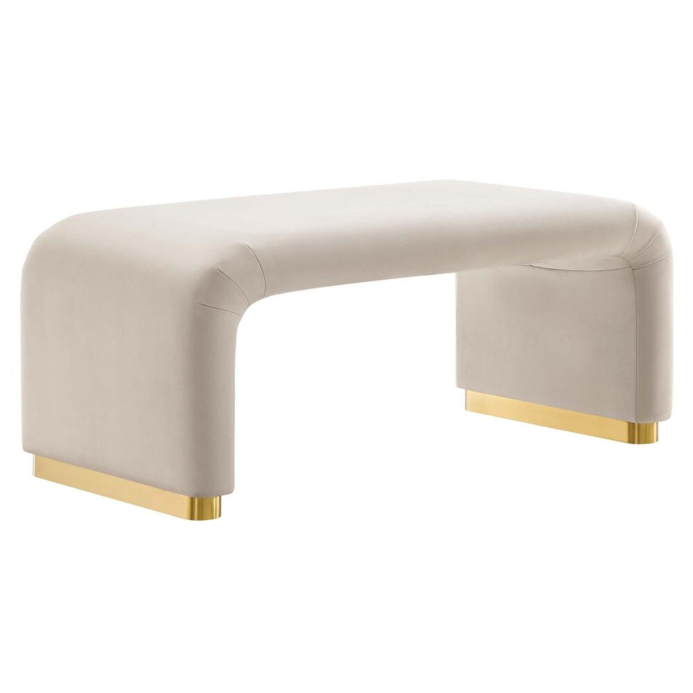 Koda Performance Velvet Waterfall Ottoman - Modern In Designs