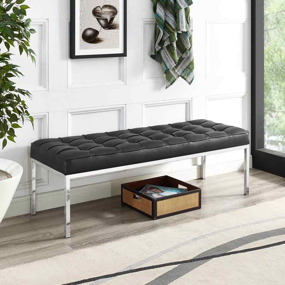 Loft Leather Bench- Modern In Designs