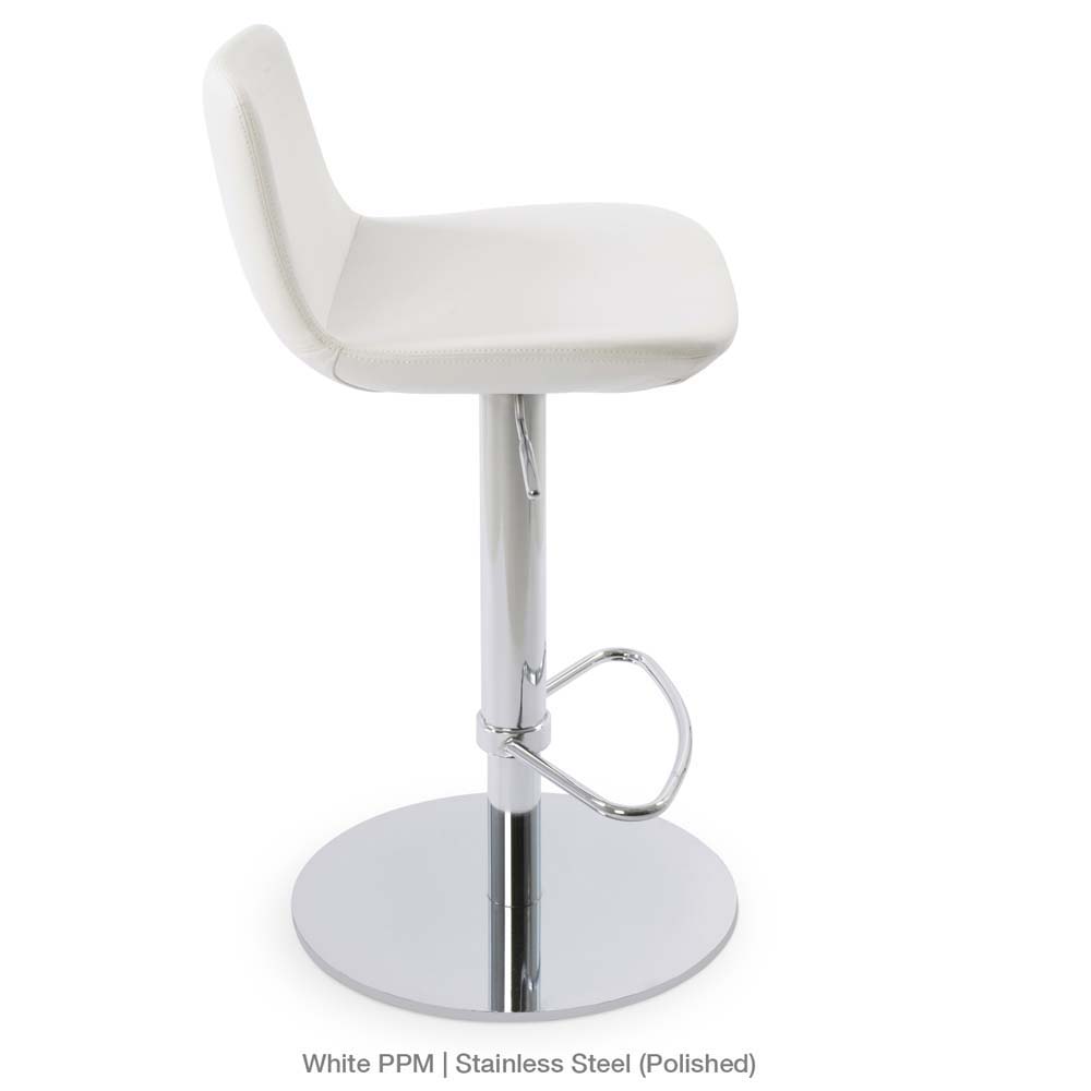 Pera Piston Stool Round & Half Foot Rest - Modern In Designs