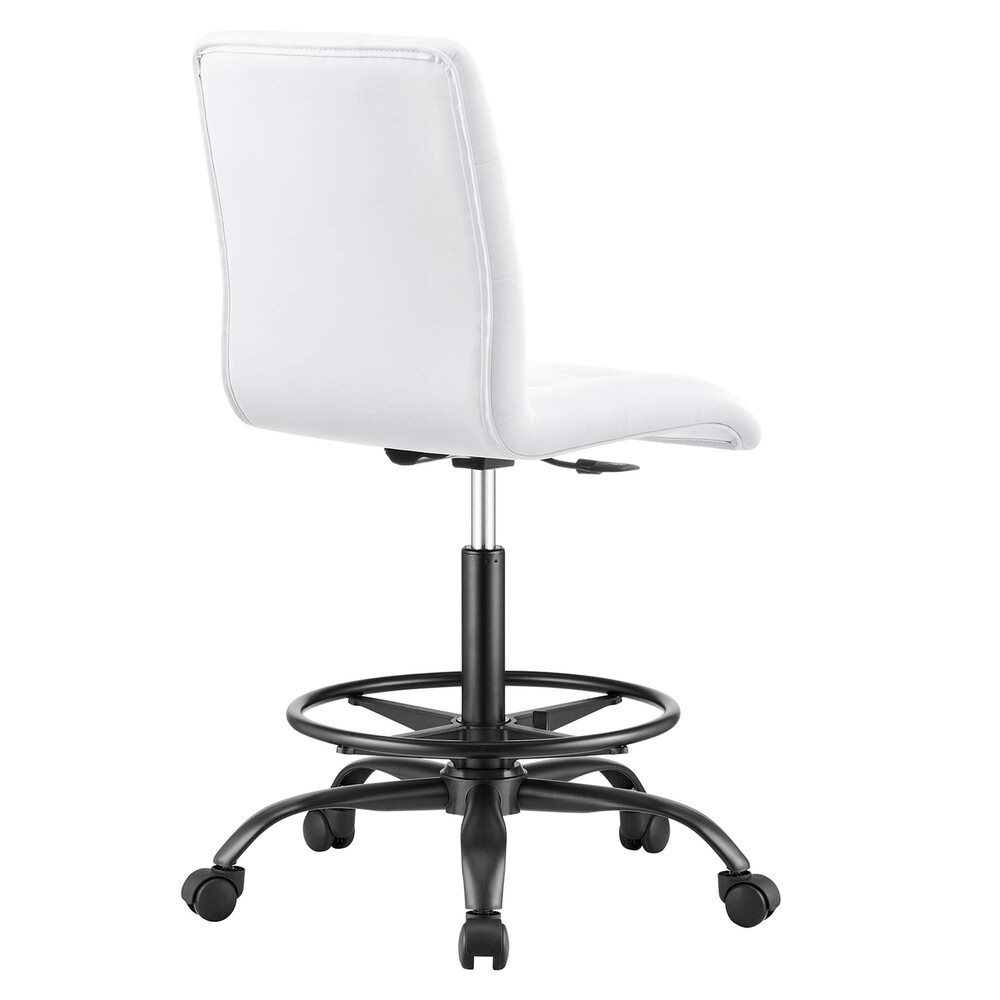 Prim Armless Vegan Leather Drafting Chair - Modern In Designs