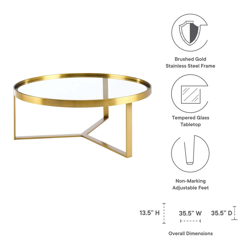 Relay Coffee Table in Gold - Modern In Designs