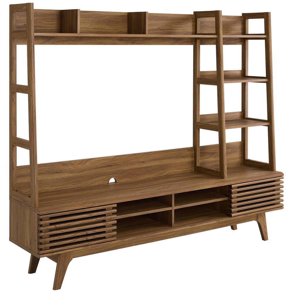 Render TV Stand Entertainment Center in Walnut - Modern In Designs