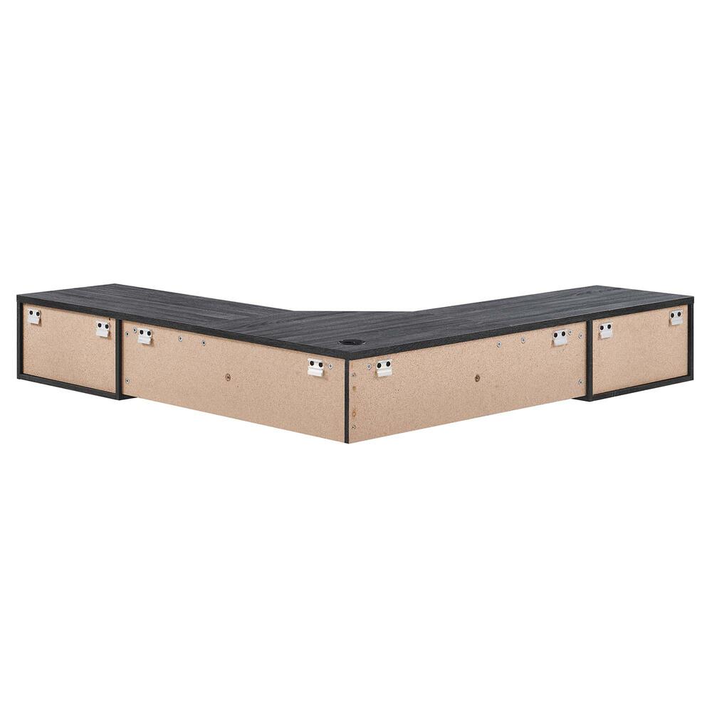 Render Wall Mount Corner Office Desk - Modern In Designs