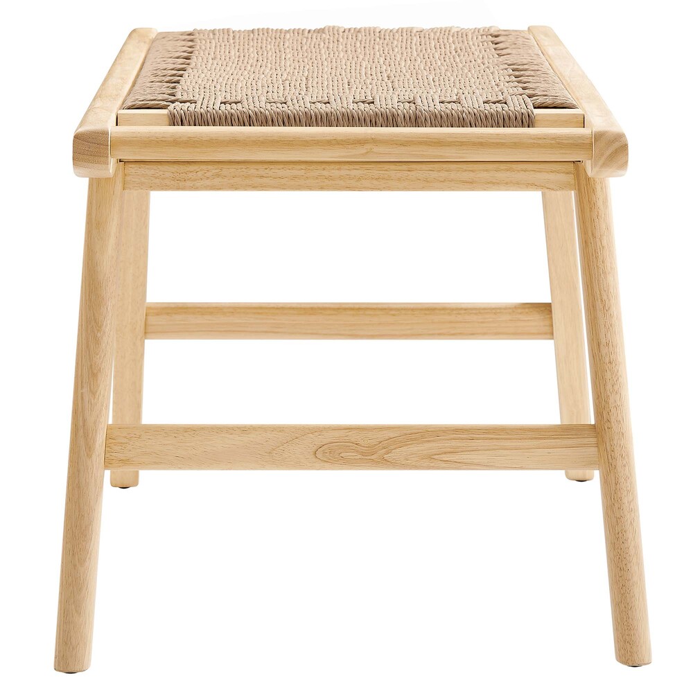 Saoirse 47" Wove Rope Wood Bench - Modern In Designs