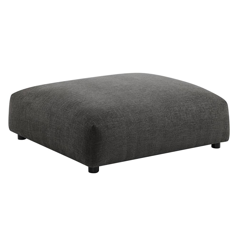 Solace Modular Upholstered Fabric Armless Chair and Ottoman Set ...