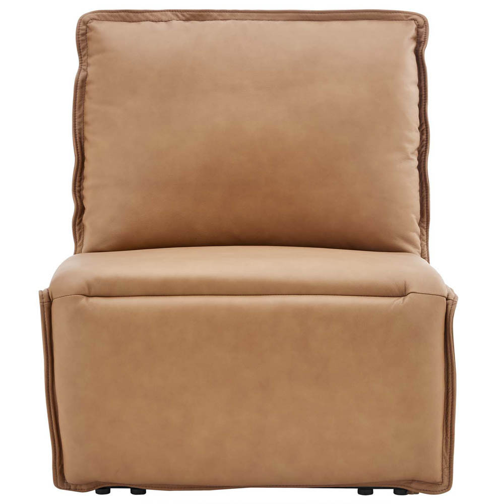 Supine Leather Recliner Chair in Tan - Modern In Designs