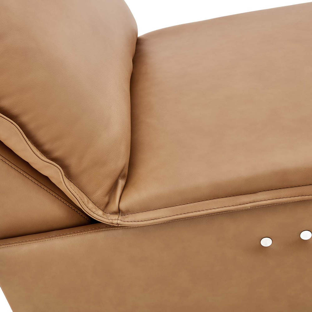 Supine Leather Recliner Chair in Tan - Modern In Designs