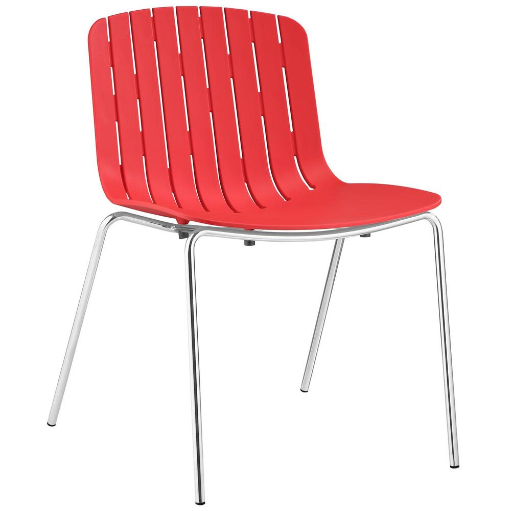 Trace Dining Side Chair in Red - Modern In Designs
