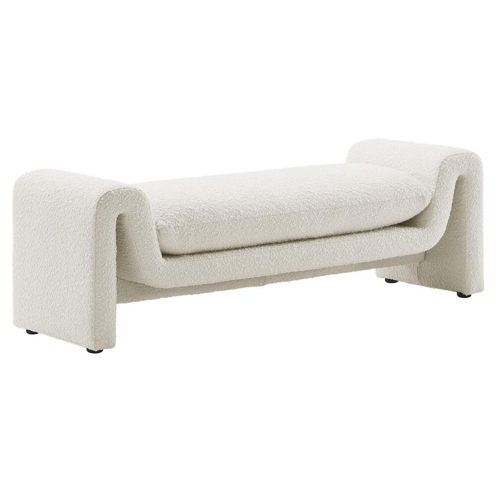 Waverly Boucle Fabric Bench - Modern In Designs