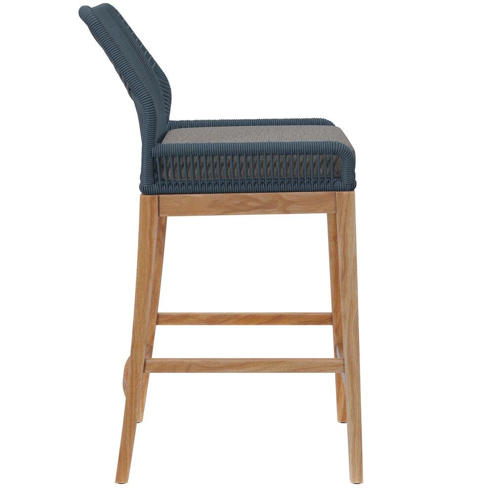 Wellspring Outdoor Patio Teak Wood Bar Stool - Modern In Designs
