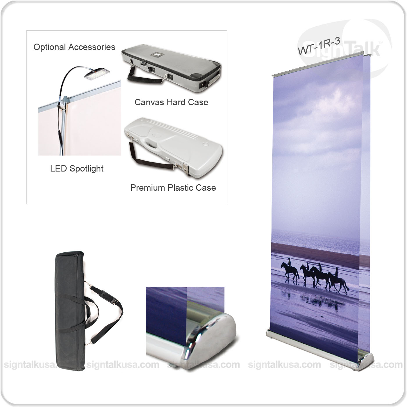 Business Double-sided Retractable Banner Stand - WT-1R-3