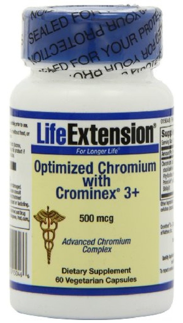 Chromium with Crominex 3 Optimized 500 mcg 60 Vcaps