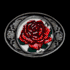 Red Rose Flower Floral Belt Buckle