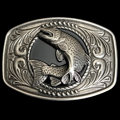 Fish Fishing Belt Buckle