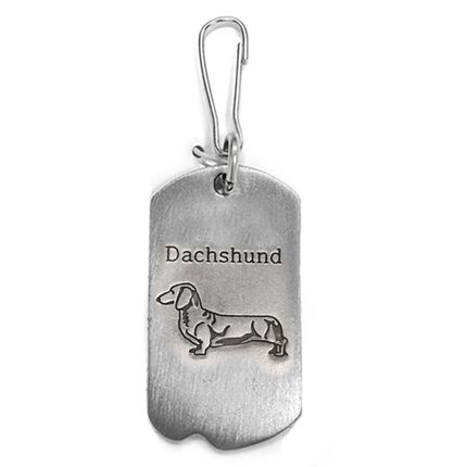 1-1/8 Inch Fine Pewter Dachshund-St. Francis of Assisi Dog Tag