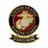 1-1/8 x 7/16 Inch U.S. Marine "Proud Mom" Lapel Pin