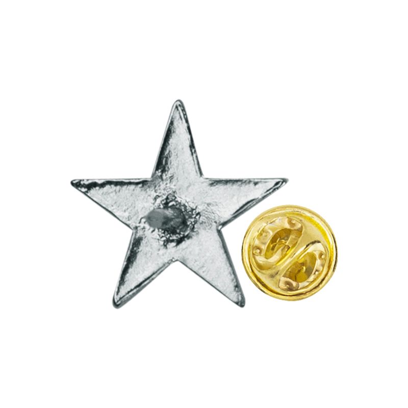 Silver Star Pin | 1/2-Inch Bright Silver Star Lapel Pin