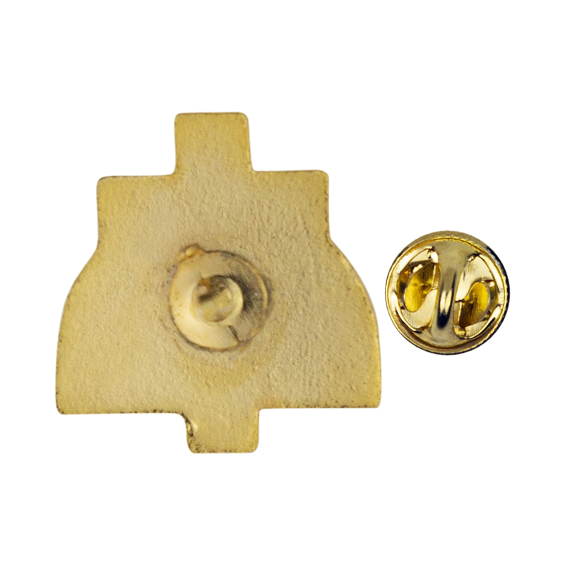 1/2 Inch Gold Enameled Rainbow, Cross, and Jesus Lapel Pin