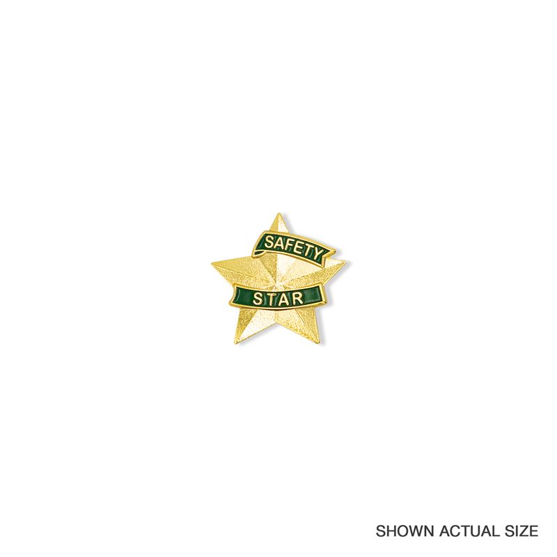 1-3/16 Inch 3D Safety Star Lapel Pin