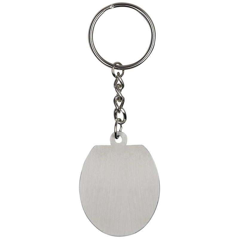 1-3/4 x 1-1/2 Inch Horse Head and Horseshoe Antique Pewter Keychain