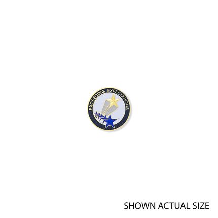 1 Inch Exceeding Expectations Lapel Pin