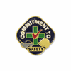 1 Inch Gold Enameled Commitment to Safety Lapel Pin