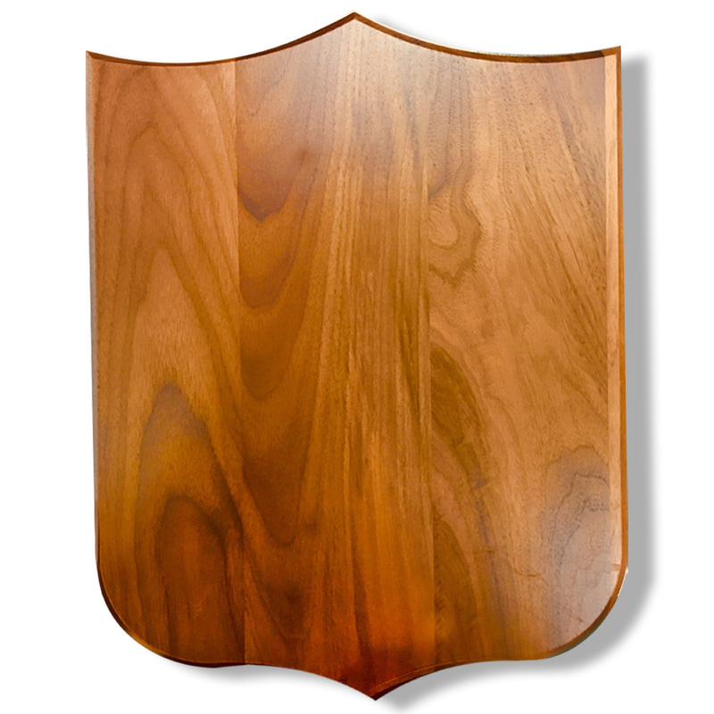 12 x 16 Inch Walnut Veneer 4 Point Shield Plaque