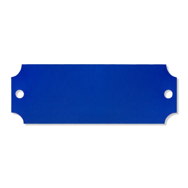 2-1/2 x 7/8 Blue Aluminum Notched Plate