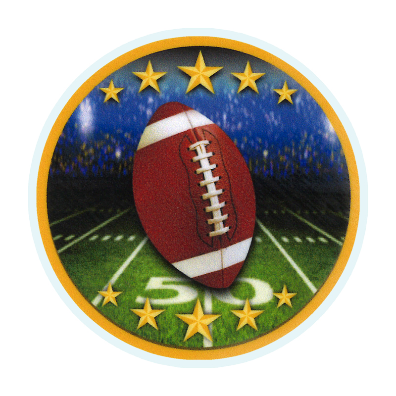 2 Inch Football Mylar Insert Label