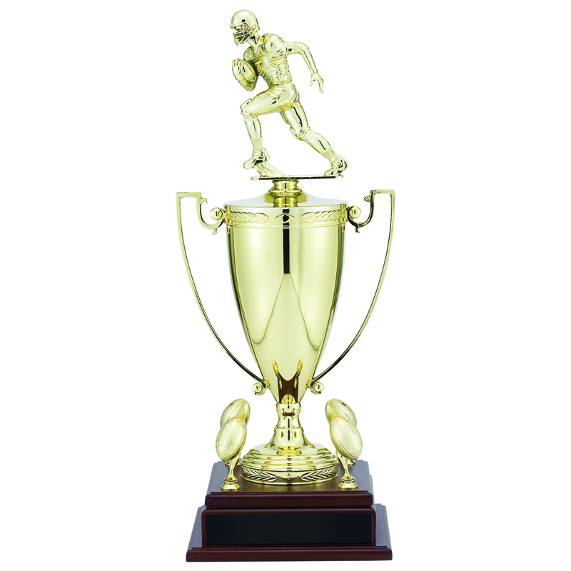 24 Inch Male Football Player Trophy with 13 Inch Gold Cup, Figure, and ...