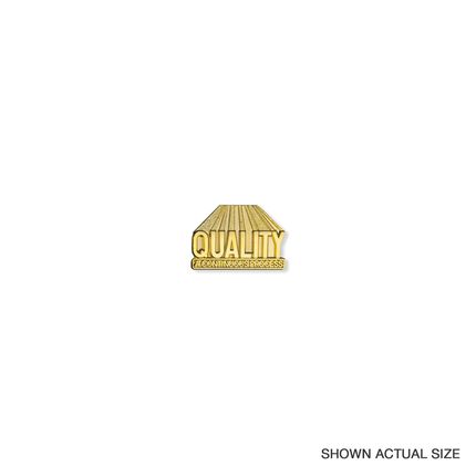 3/4 Inch Gold "Quality A Continuous Process" Lapel Pin