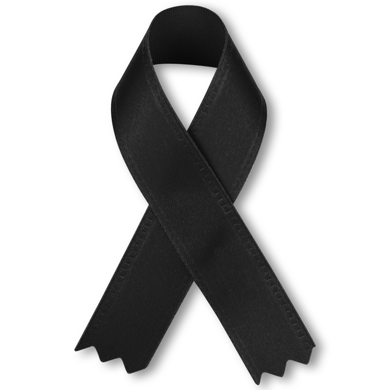 Black Ribbon Mourning Pin