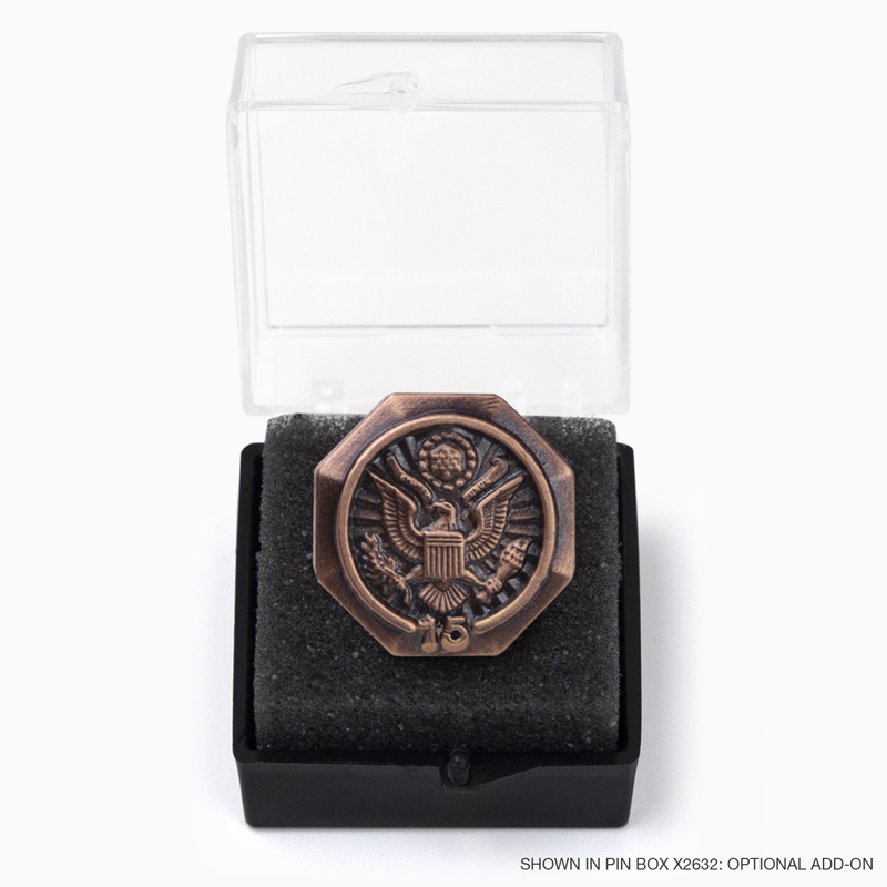 5/8 Inch 15 Years-U.S. Federal Years of Service Lapel Pin