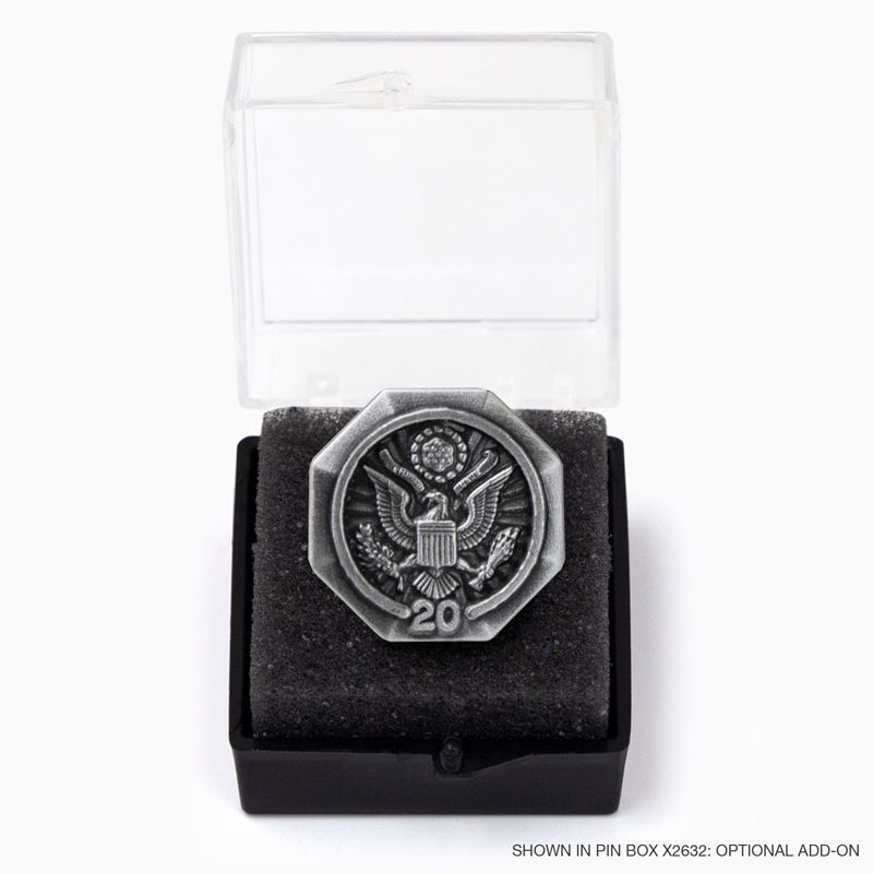 5/8 Inch 20 Years-U.S. Federal Years of Service Lapel Pin