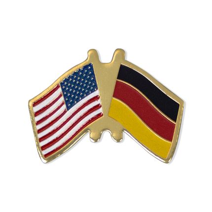 9/16 Inch American-German Flags Enameled Lapel Pin