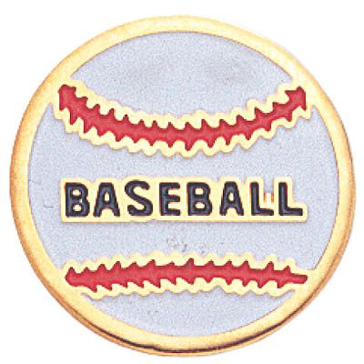 Gold Baseball Lapel Pin | 2-Inch Enameled Sports Award Pins