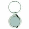 2-3/4 Inch Silver Plain and Round Key Chain