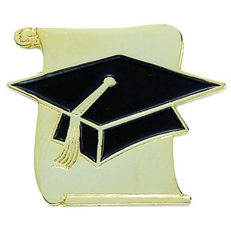 Graduation Pin | 1-Inch Gold Commencement Award Lapel Pin