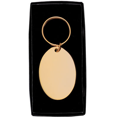 2 x 1-3/8 Inches Brass Oval Split Key Ring