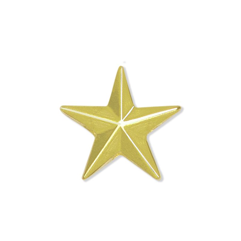 1/2 Inch Bright Gold Star Lapel Pin