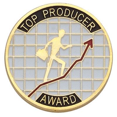 1 Inch "Top Producer Award" Enameled Lapel Pin