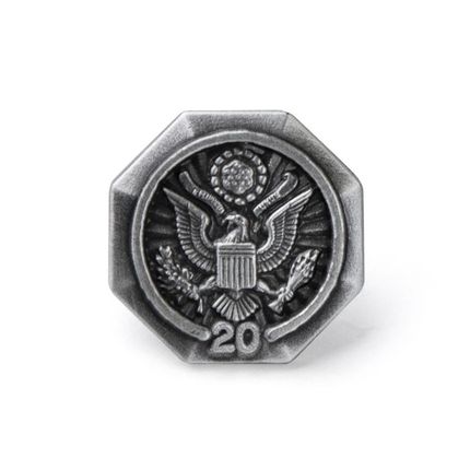 5/8 Inch 20 Years-U.S. Federal Years of Service Lapel Pin
