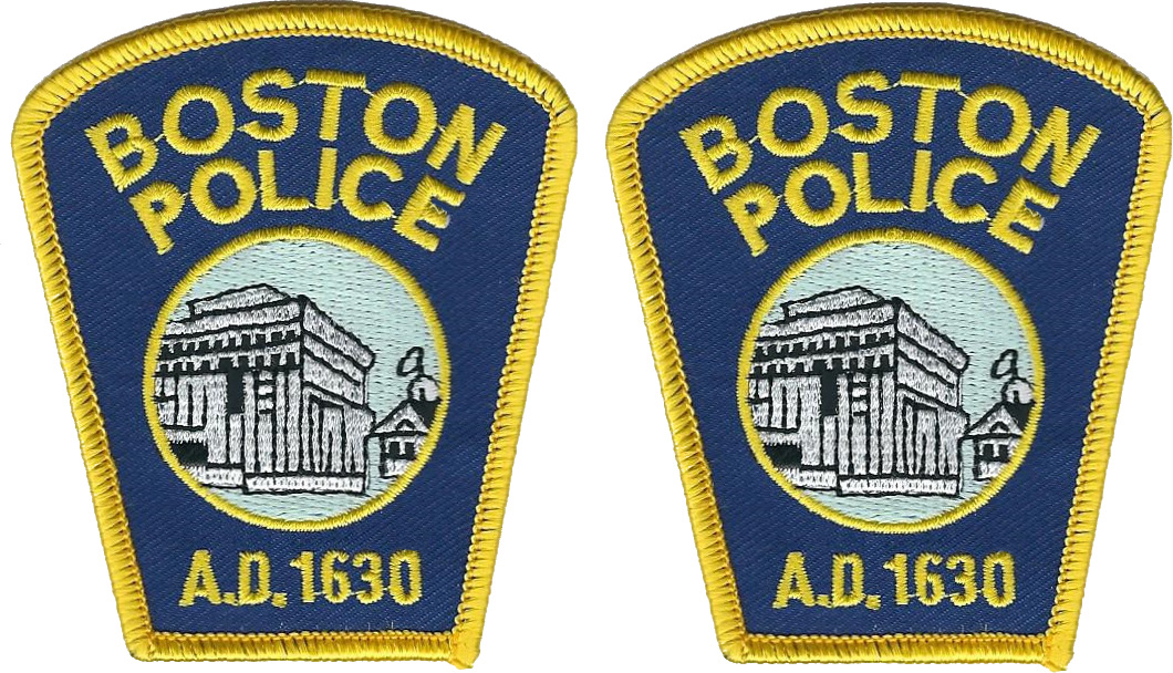 2 Hat Size Boston Police Patches