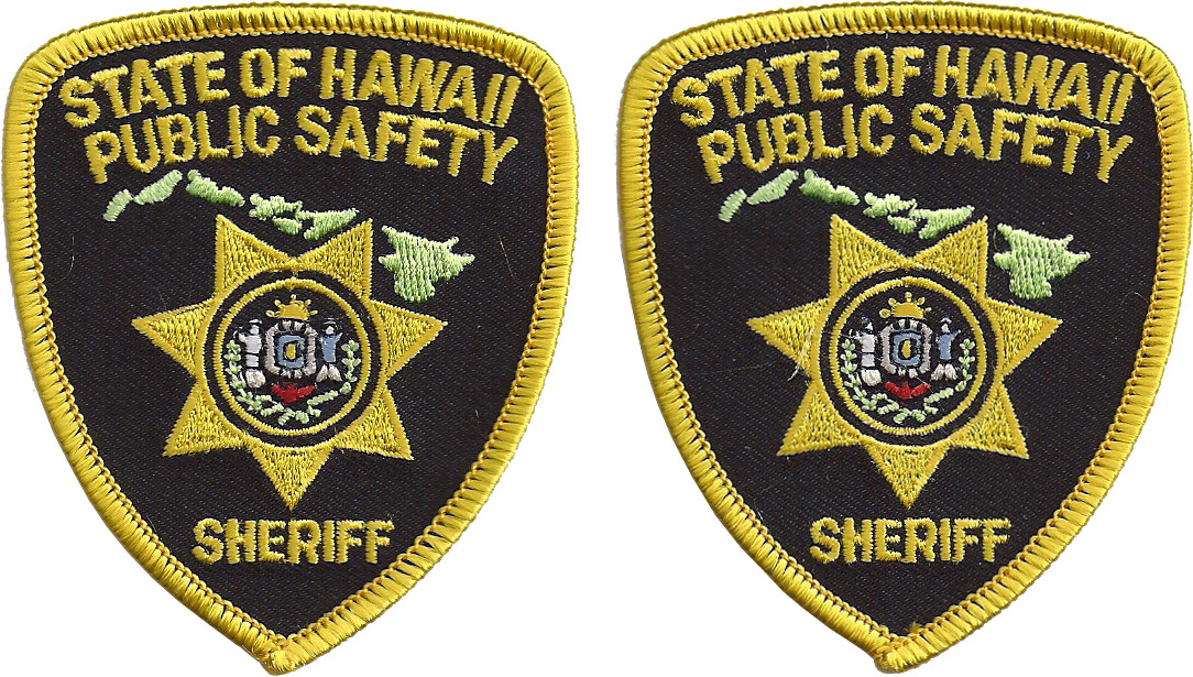 2 Hat Size Hawaii Public Safety Sheriff Patches