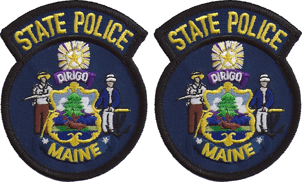 2 Hat Size Maine State Police Patches