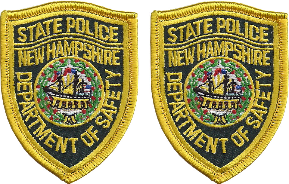 2 Hat Size New Hampshire State Police Patches